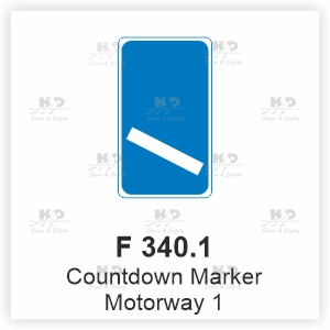 F 340.1 Countdown Marker Motorway 1 - HSD: Signs and Safety HSD: Signs ...
